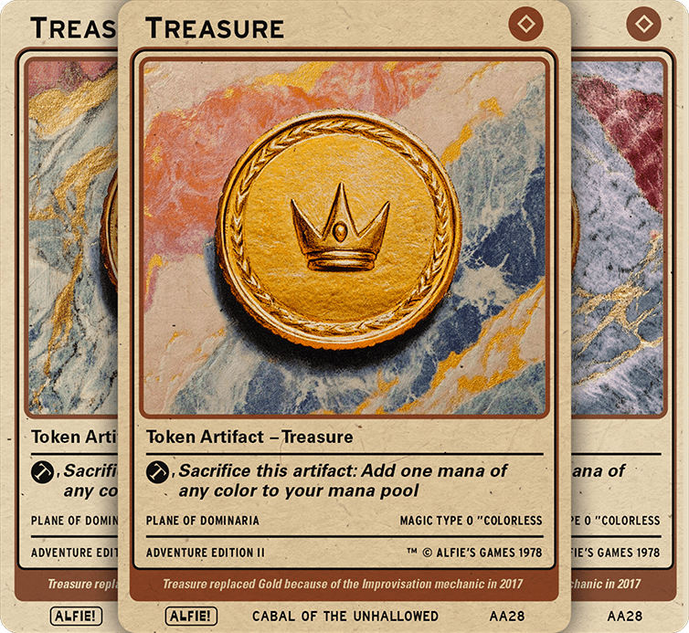 Treasure Magic mtg Token – Alfies