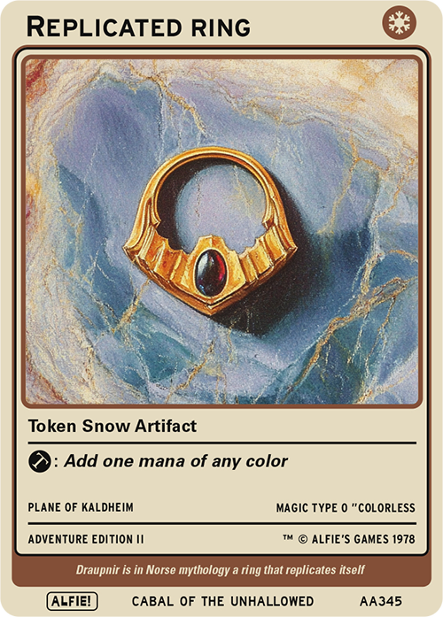 Replicated Ring custom mtg magic token – Alfies