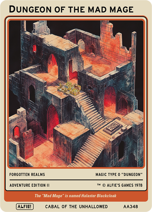 Dungeon of the Mad Mage custom mtg magic token – Alfies