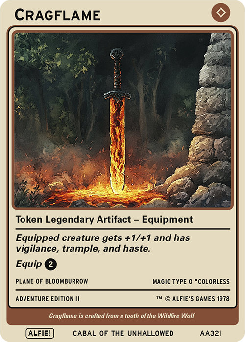Cragflame mtg magic token – Alfies
