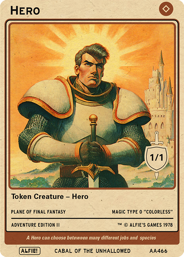 Hero Magic mtg Token – Alfies