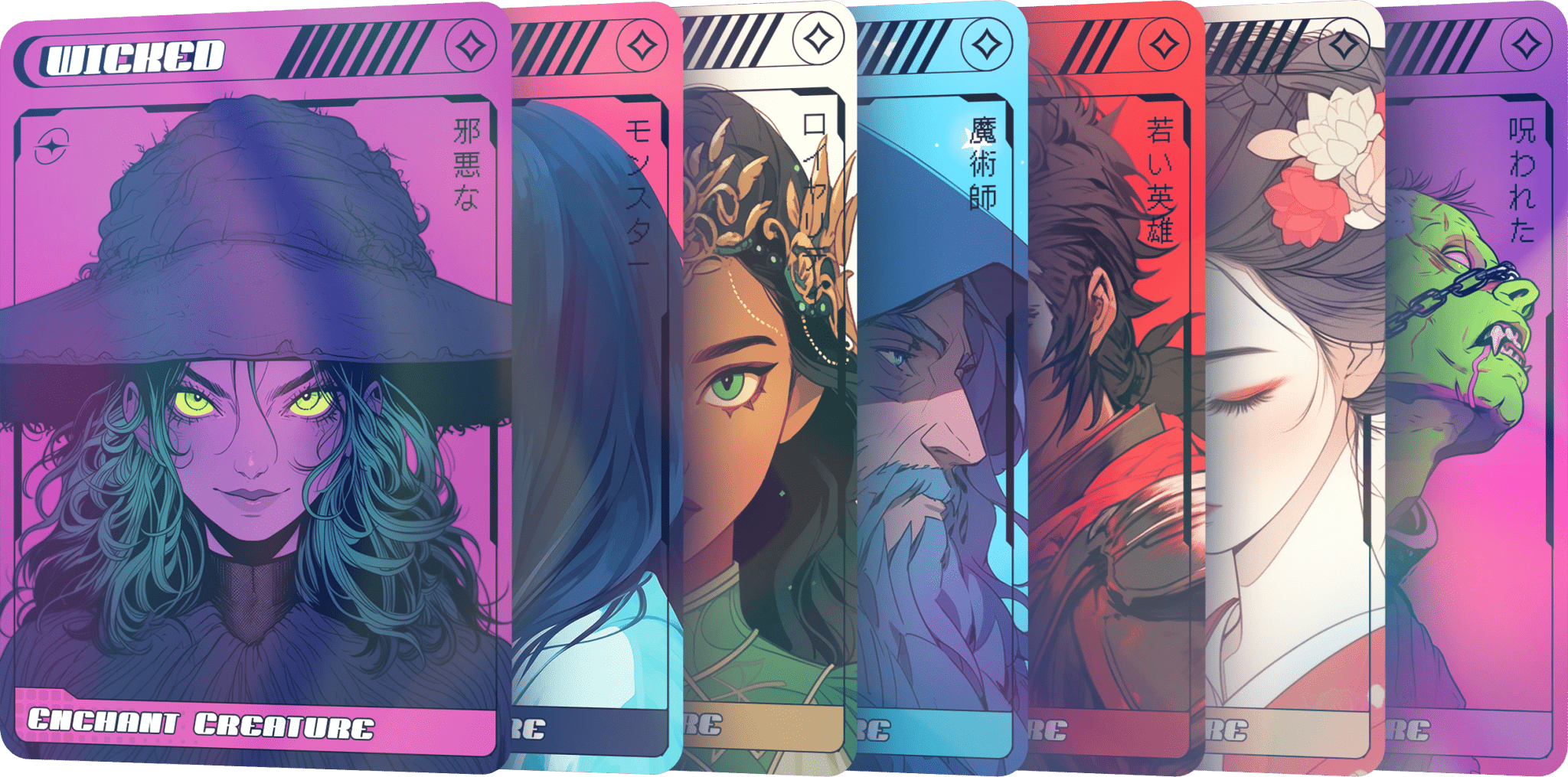All 7 Roles Foil Tokens Bundle for Magic – Alfies