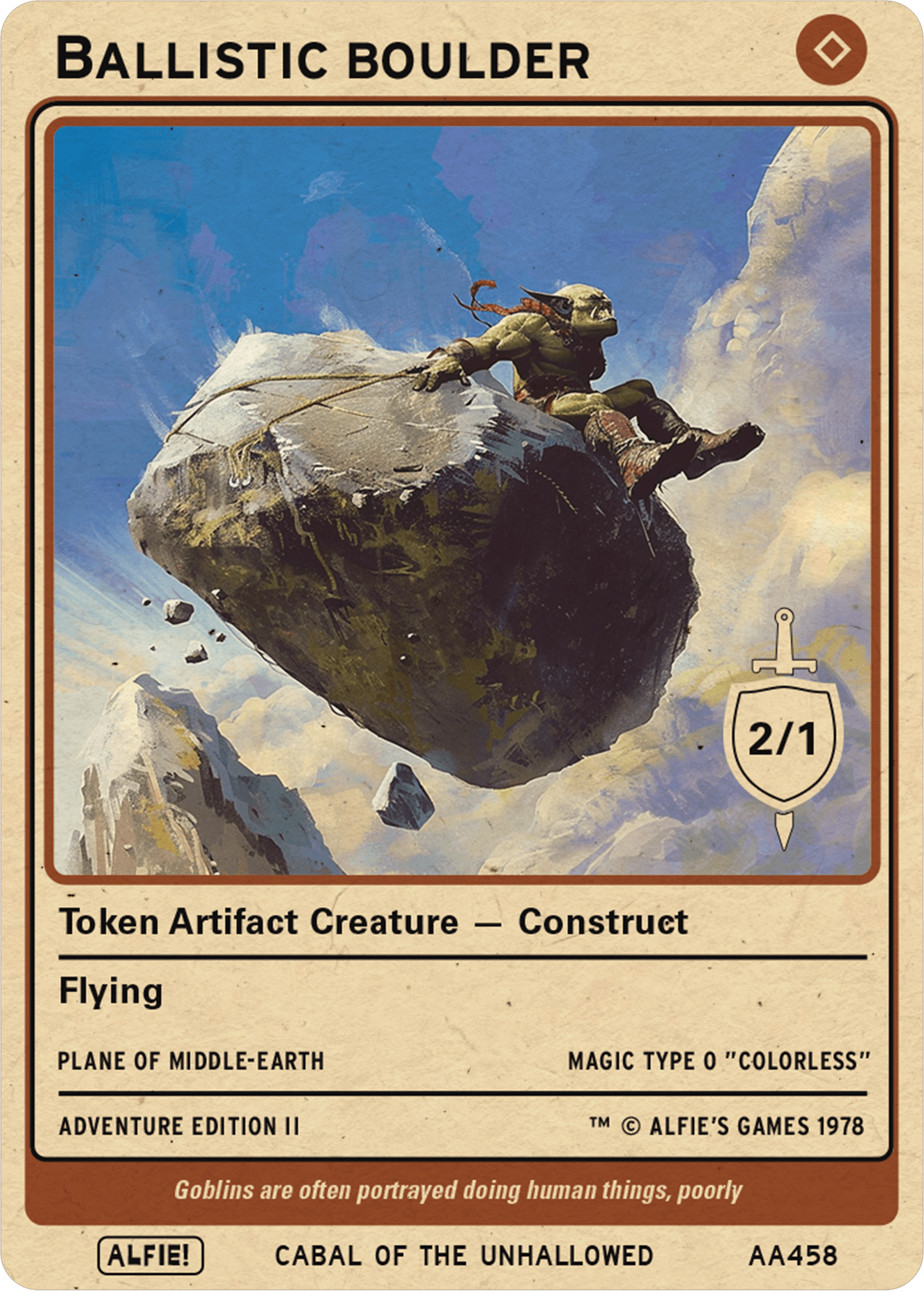 Ballistic Boulder Magic mtg Token – Alfies