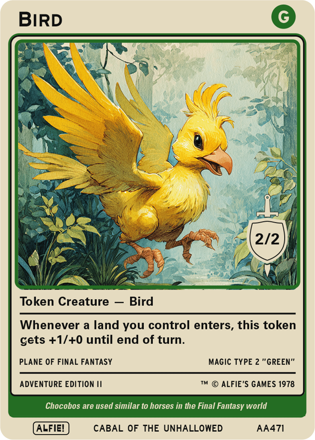 Bird Green Token – Alfies