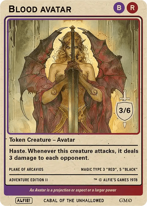 Blood Avatar Creature Token – Alfies