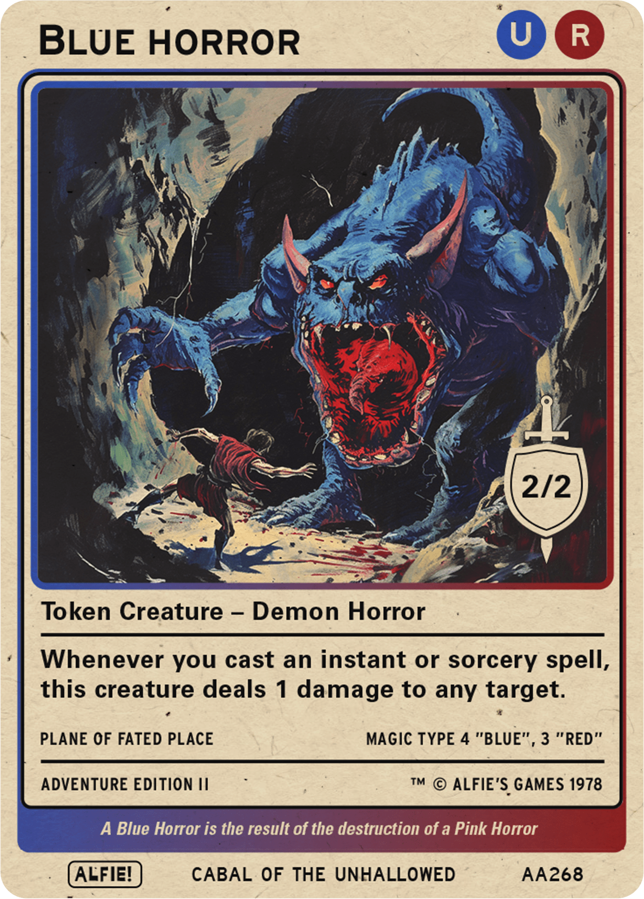 Blue Horror Token – Alfies