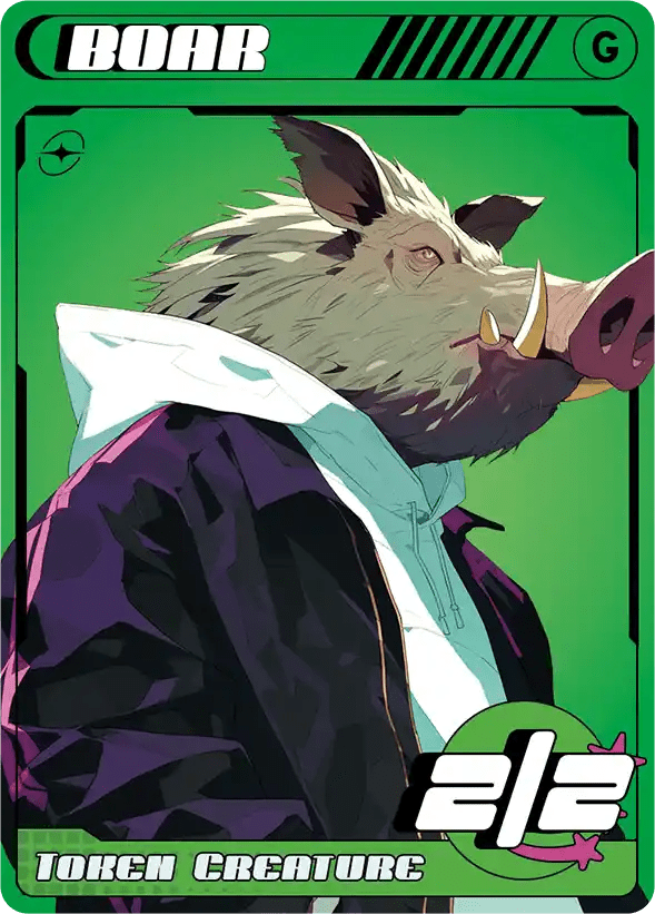 Boar token Magic mtg | Custom Anime Style | Alfies!