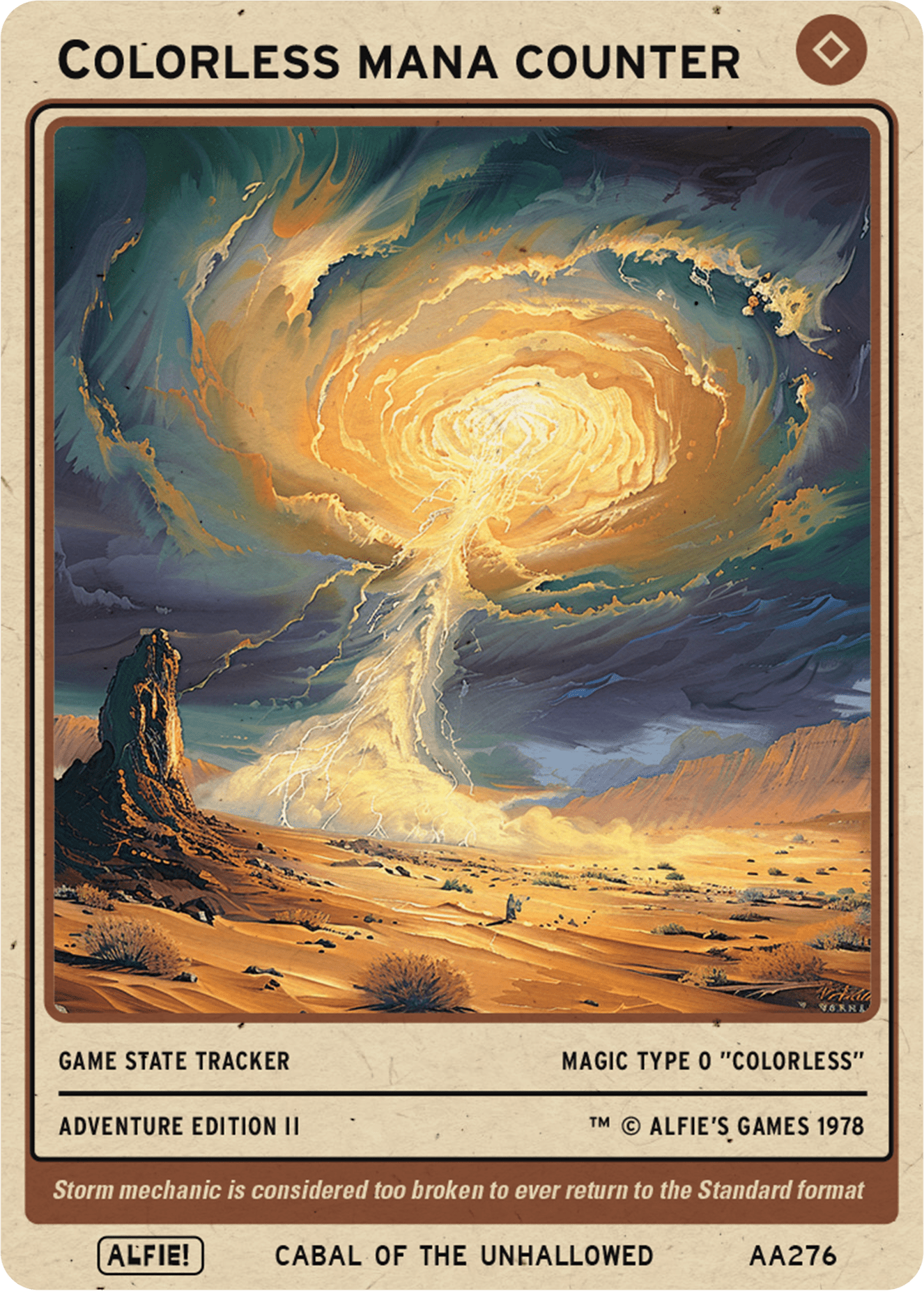 Colorless Mana Counter token Magic mtg | Custom Retro Style | Alfies!
