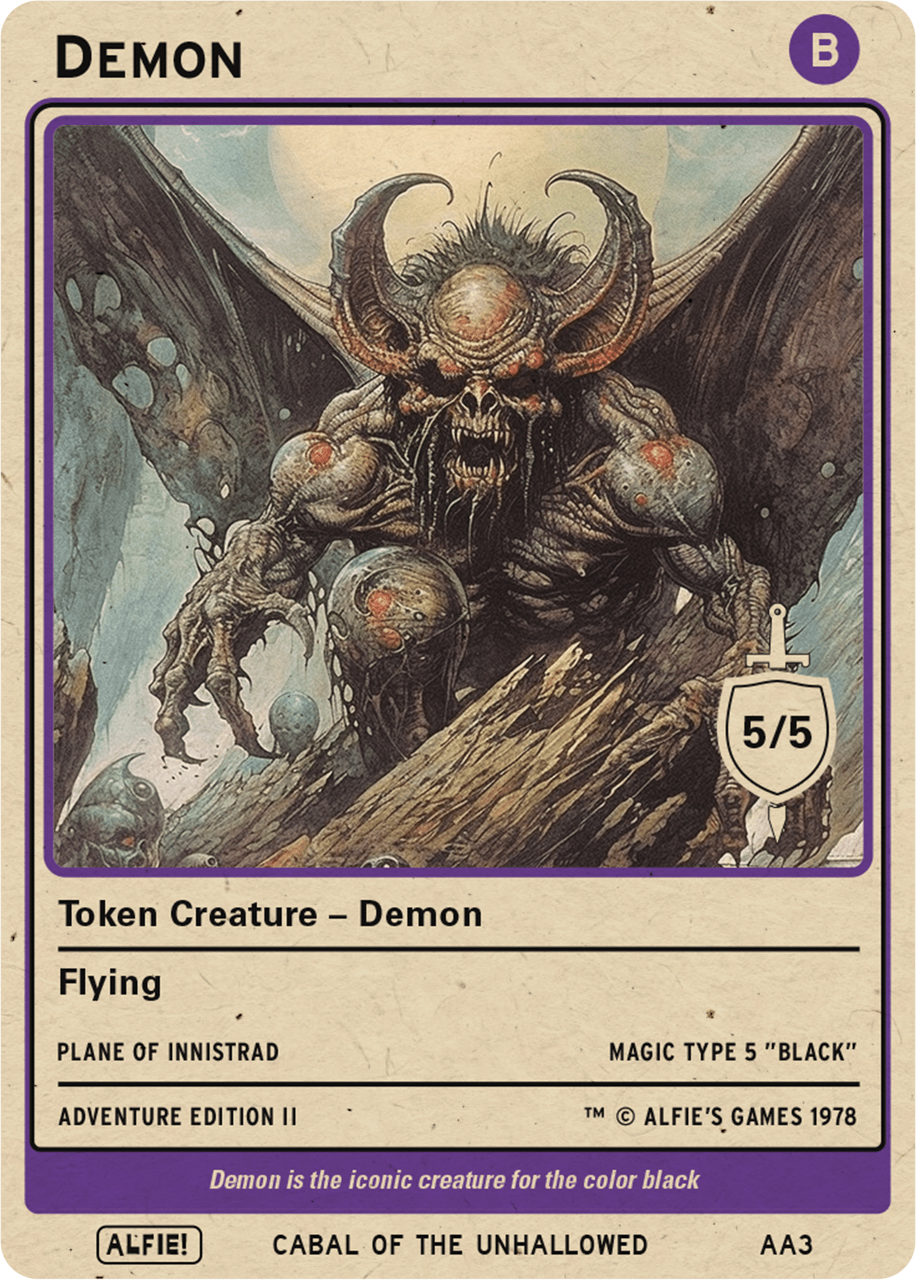 Demon 5/5 Token – Alfies