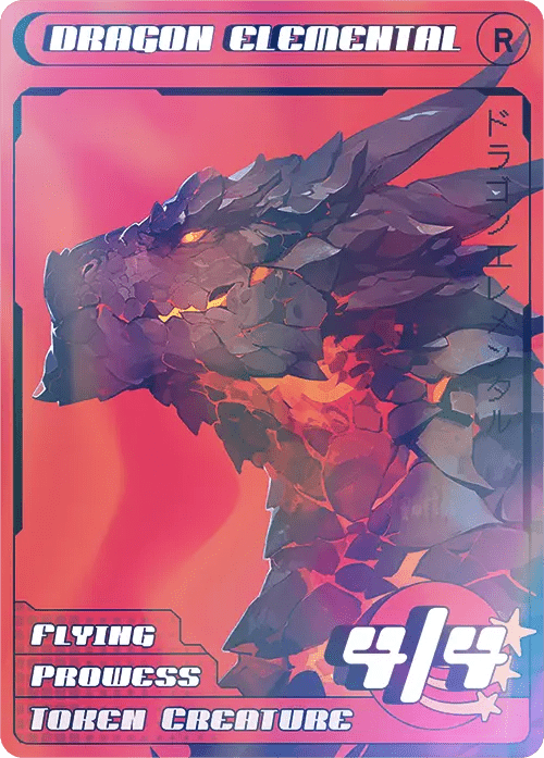 Dragon Elemental Foil Creature token – Alfies