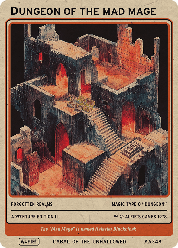 Dungeon of the Mad Mage custom mtg magic token – Alfies