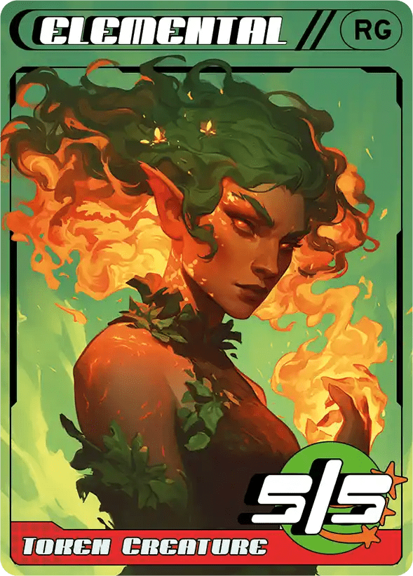 Elemental Red & Green token Magic mtg | Custom Anime Style | Alfies!
