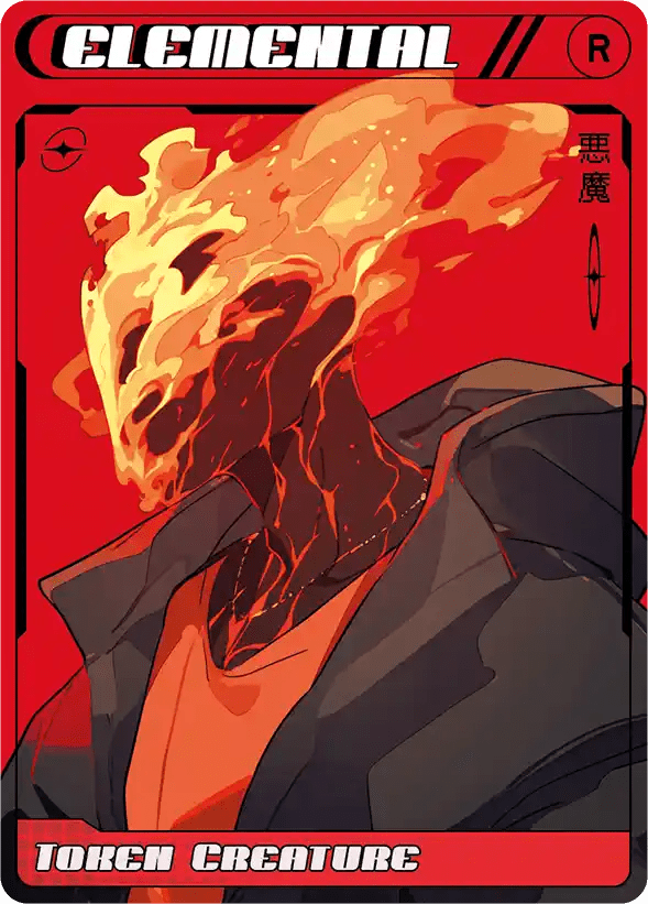 Elemental Red token Magic mtg | Custom Anime Style | Alfies!