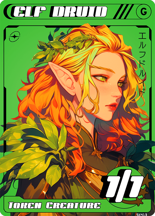 Elf Druid token Magic mtg | Custom Anime Style | Alfies!