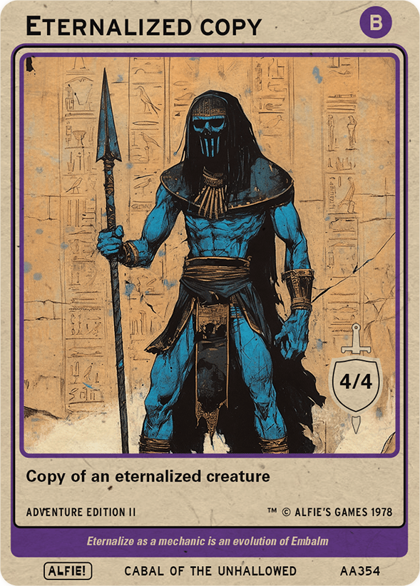 Eternalized token Magic mtg | Custom Retro Style | Alfies!