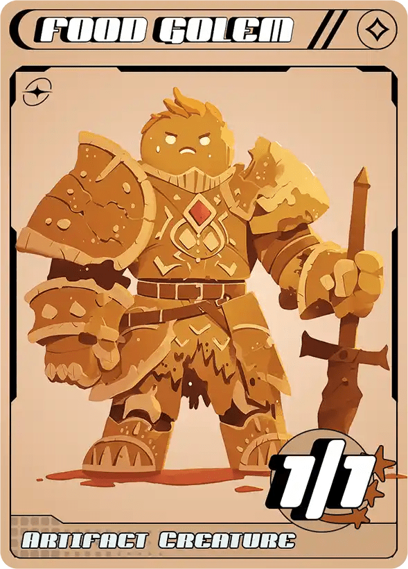 Food Golem token Magic mtg | Custom Anime Style | Alfies!