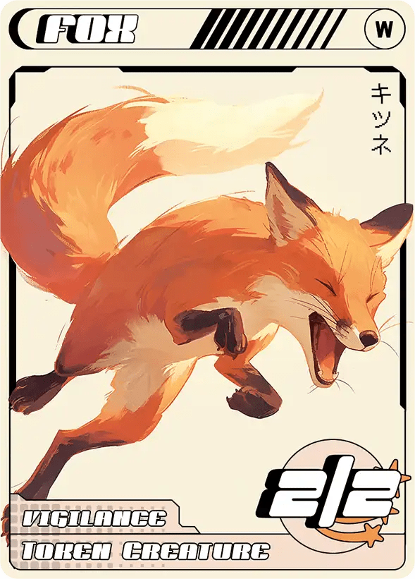 Fox token Magic mtg | Custom Anime Style | Alfies!