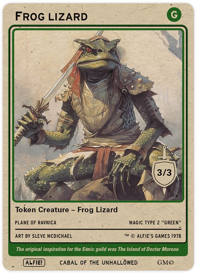 Frog Lizard Token – Alfies