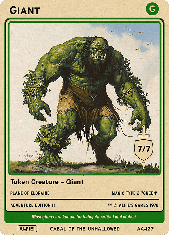 Giant token Magic mtg | Custom Retro Style | Alfies!