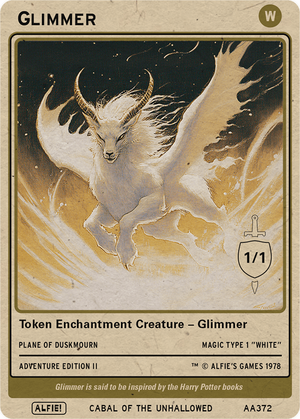 Glimmer Magic mtg Token – Alfies