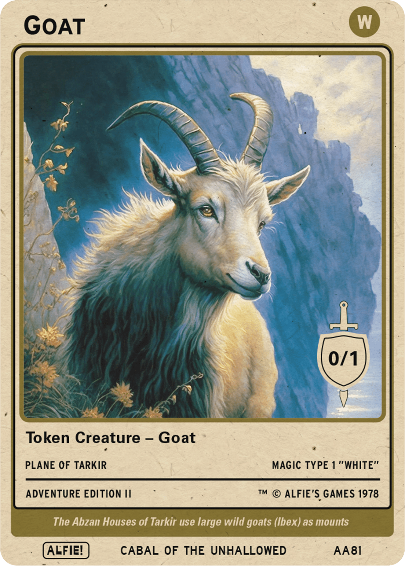 Goat token Magic mtg | Custom Retro Style | Alfies!