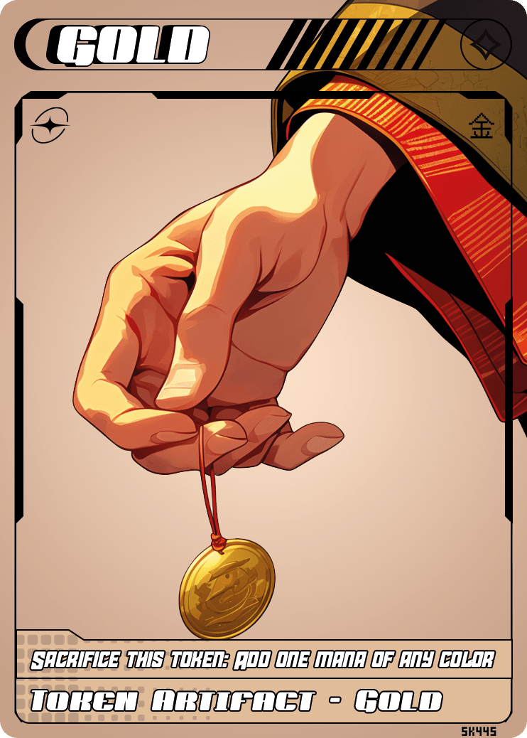 Gold token Magic mtg | Custom Anime Style | Alfies!