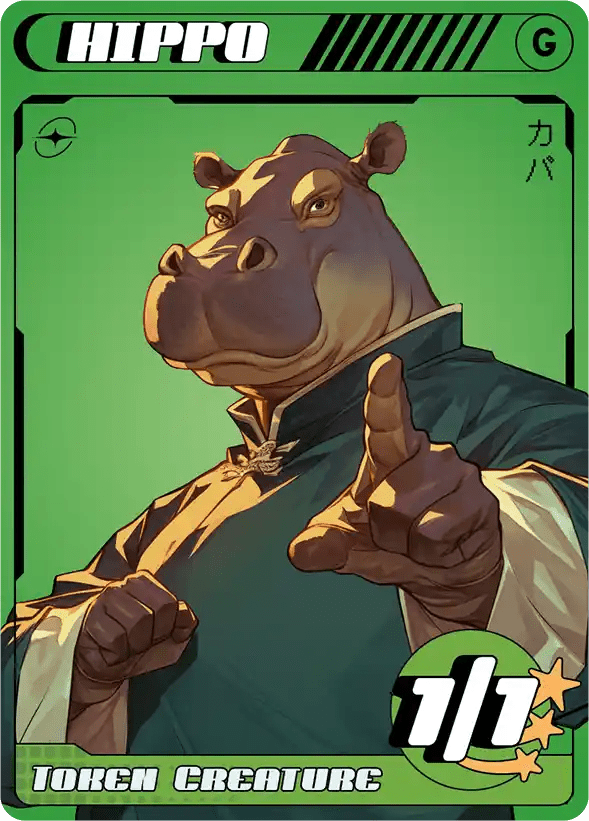 Hippo token Magic mtg | Custom Anime Style | Alfies!
