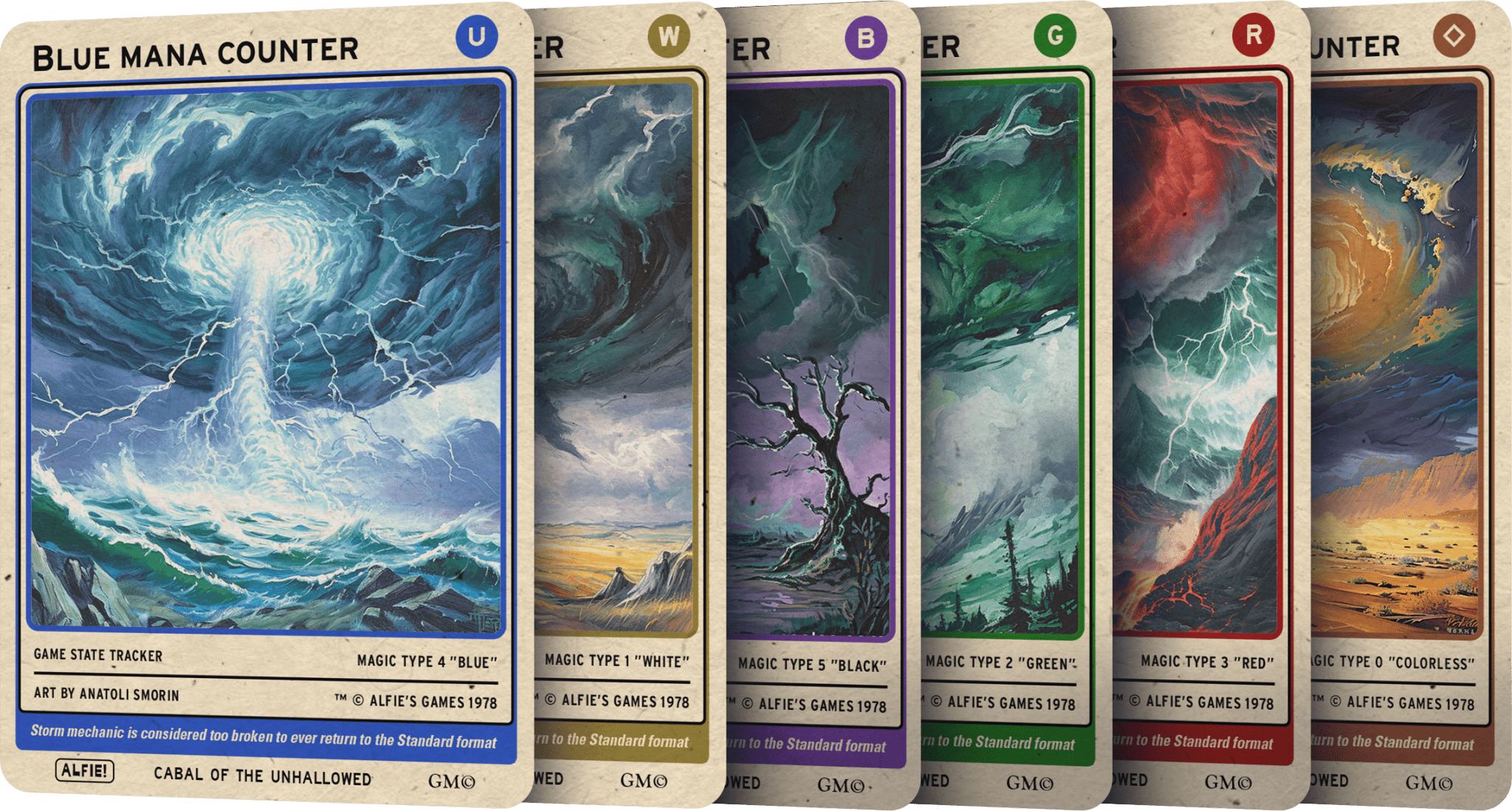 All Mana Counters Tokens Bundle Alfie's Adventure for Magic – Alfies