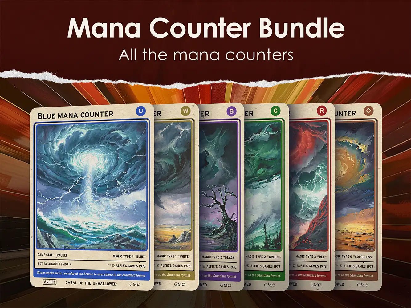 All Mana Counters Tokens Bundle Alfie's Adventure for Magic – Alfies
