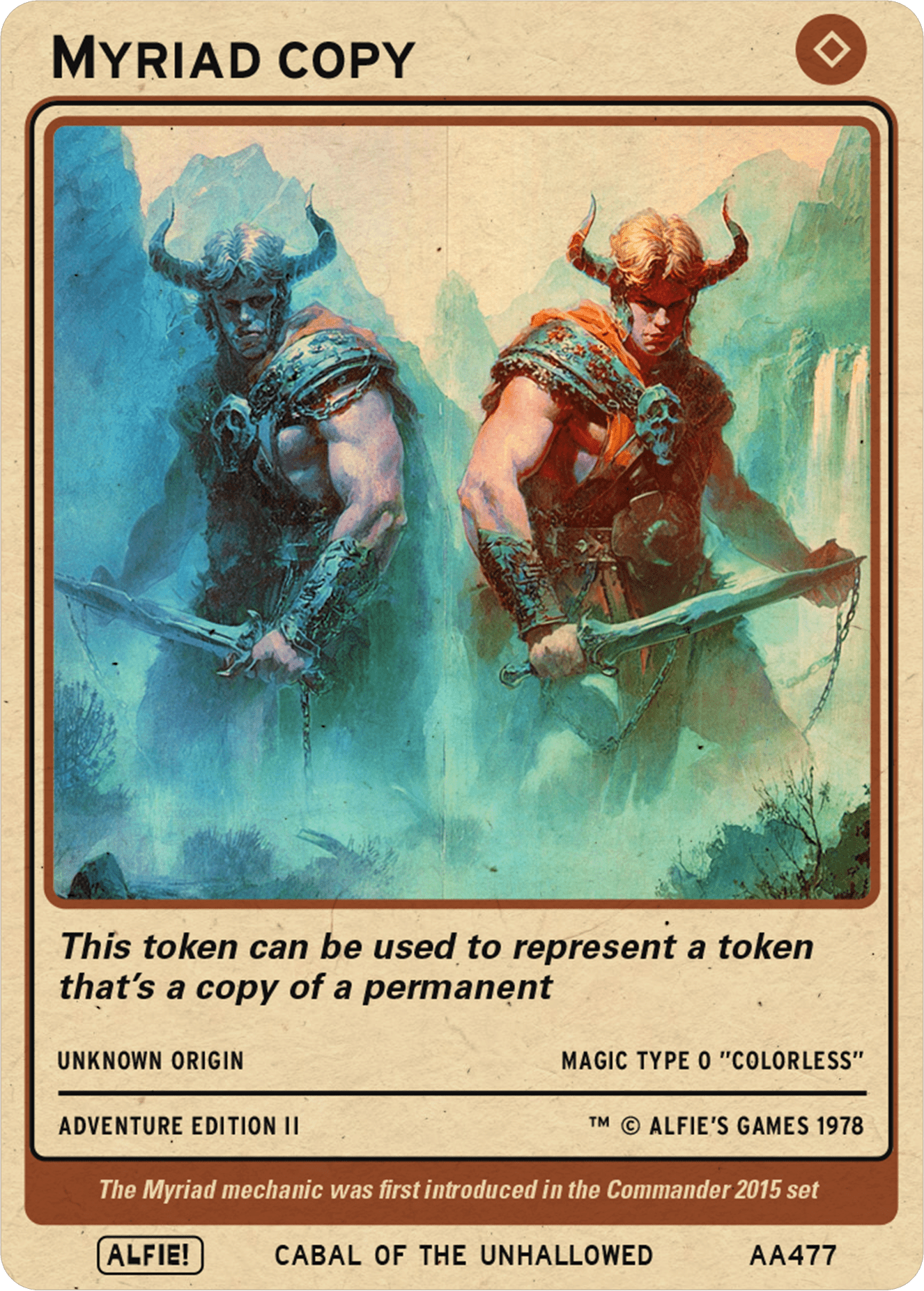 Myriad Copy Magic token Magic mtg | Custom Retro Style | Alfies!