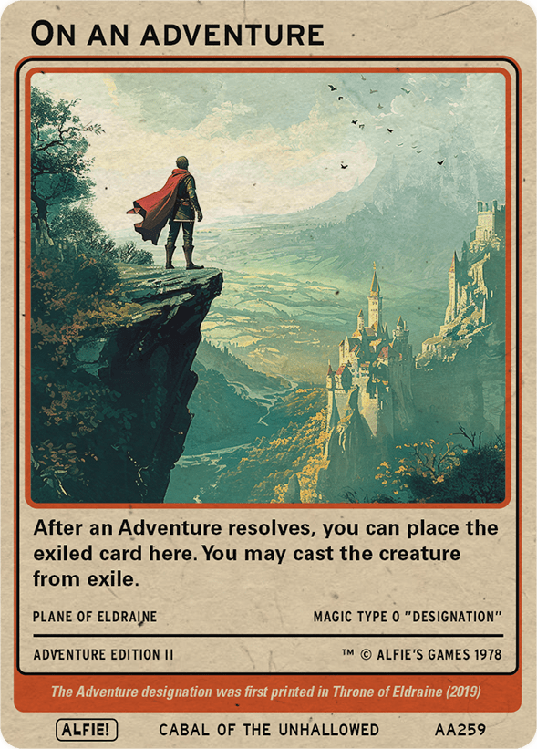On An Adventure custom mtg magic token – Alfies