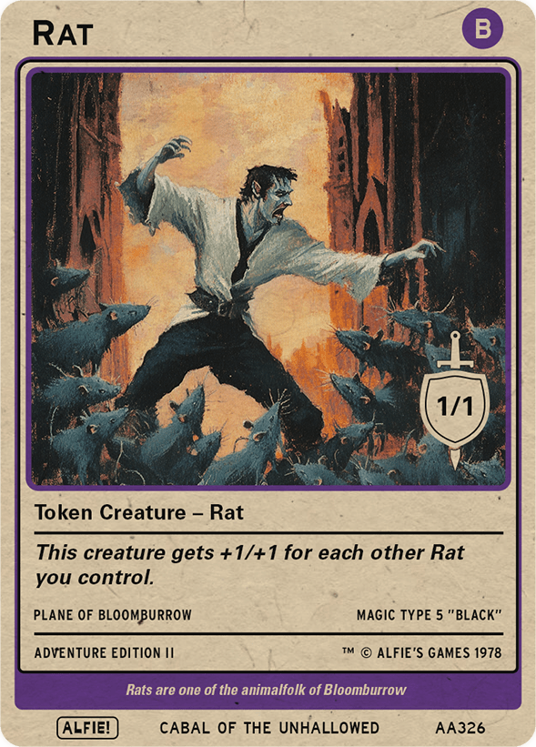 Rat mtg magic token – Alfies