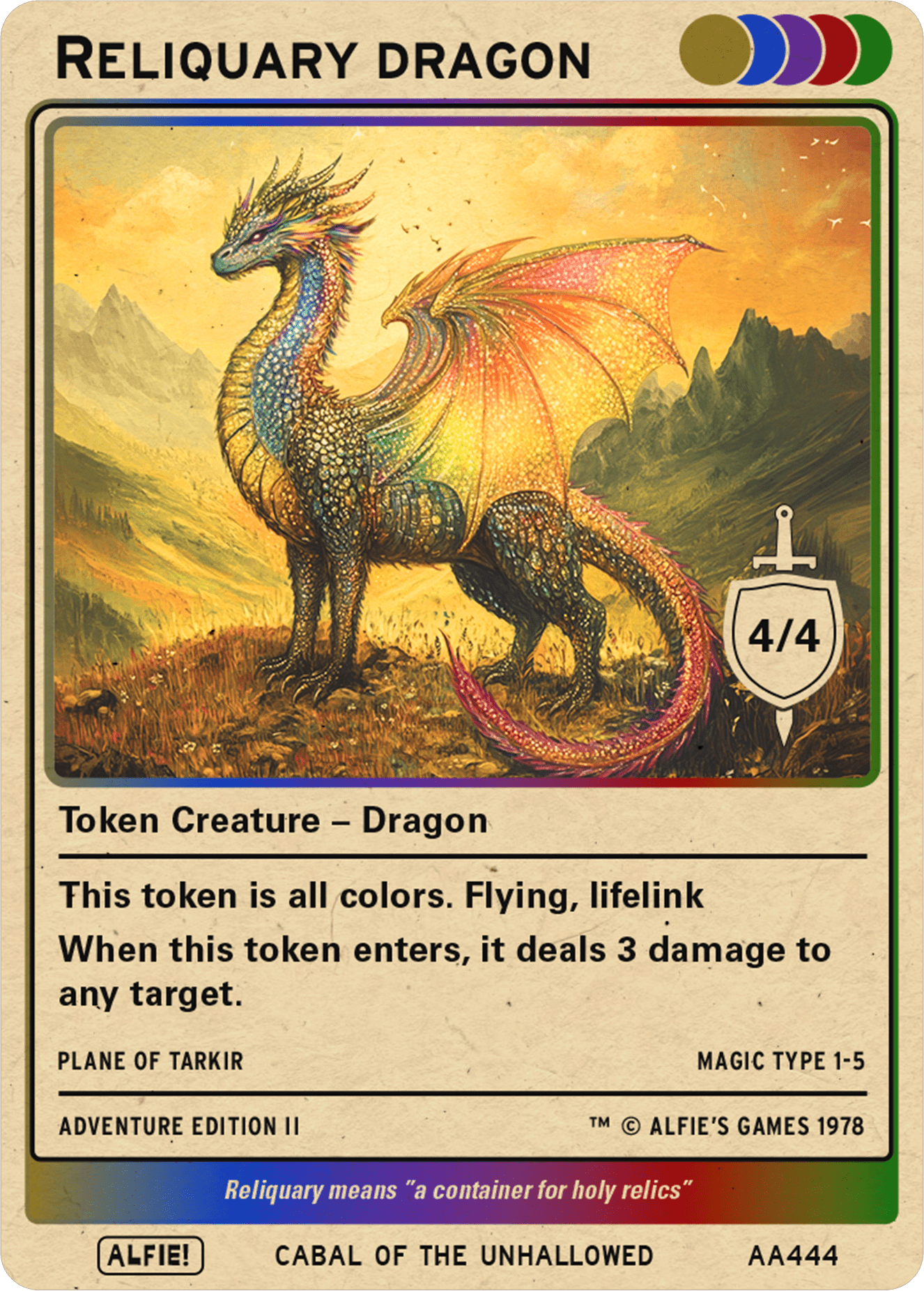 Reliquary Dragon Magic mtg Token – Alfies