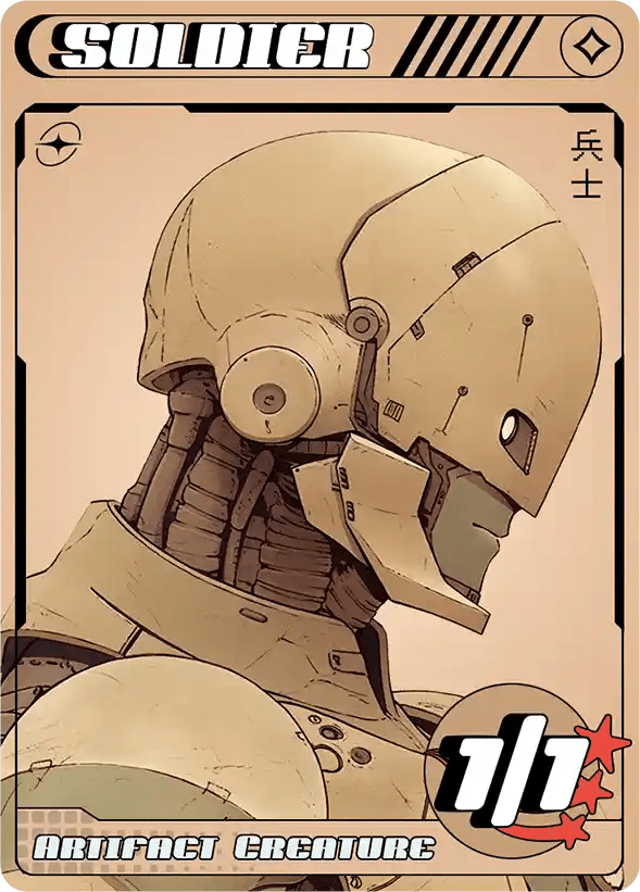 Soldier Colorless token Magic mtg | Custom Anime Style | Alfies!