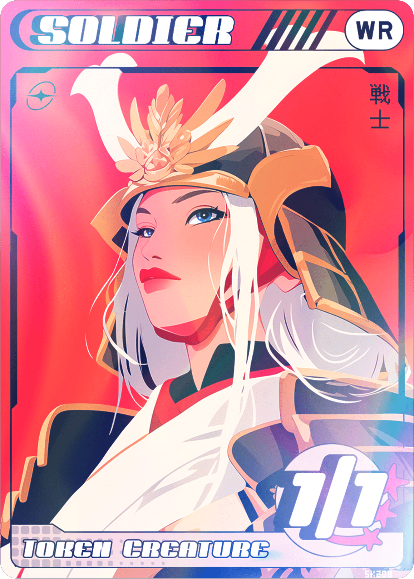 Soldier White & Red Foil Token – Alfies