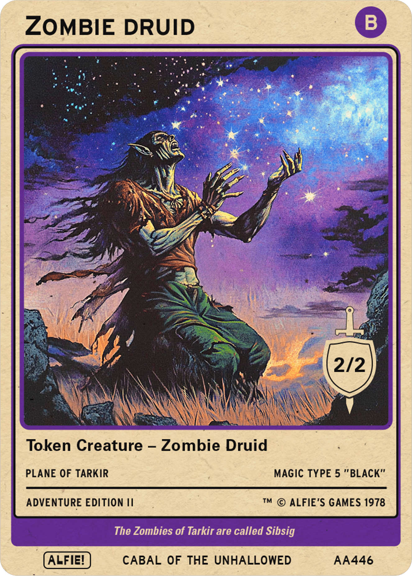 Zombie Druid Magic mtg Token – Alfies